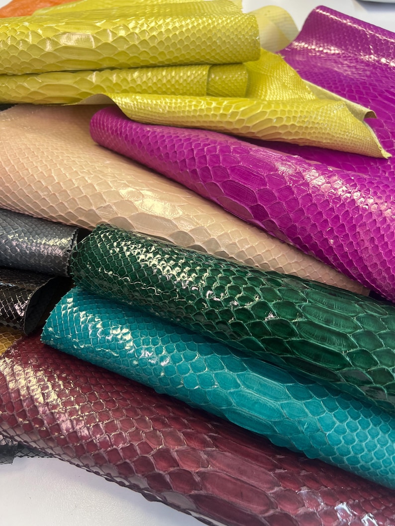 Python Snakeskin Leather Skins- Leather Exotic for Handbags- Leather ...