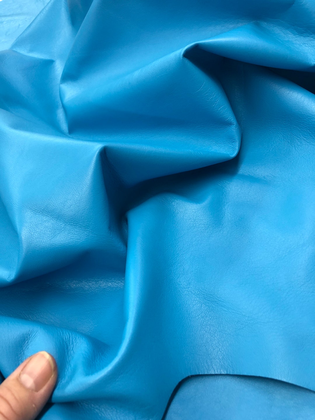 TURQUOISE LEATHER Skins/lambskin Leather/ Buttery Soft Genuine Leather ...