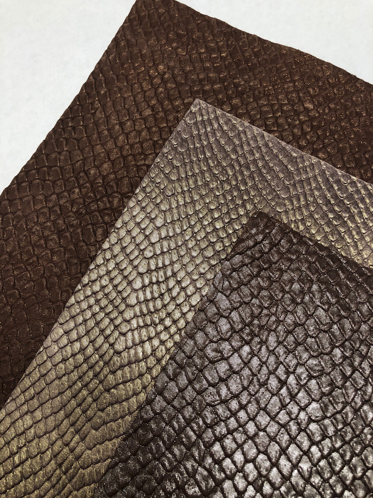 THE MOST AMAZING Shimmering Snakeskin Scale in Soft Bronze, Soft Gold ...