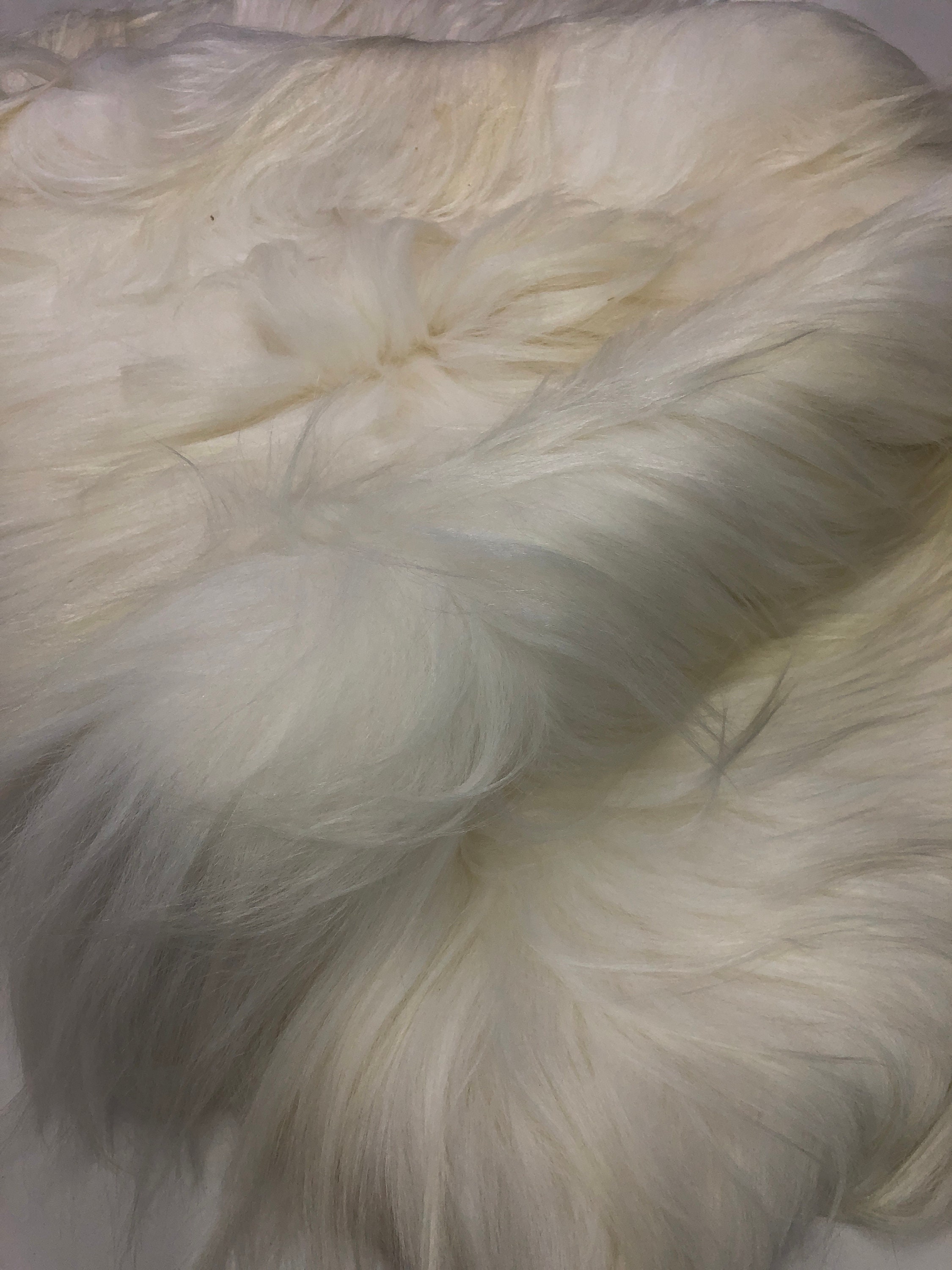 LONG HAIR GOAT Fur Plate 22x46 Natural Goatskin Plate Soft - Etsy