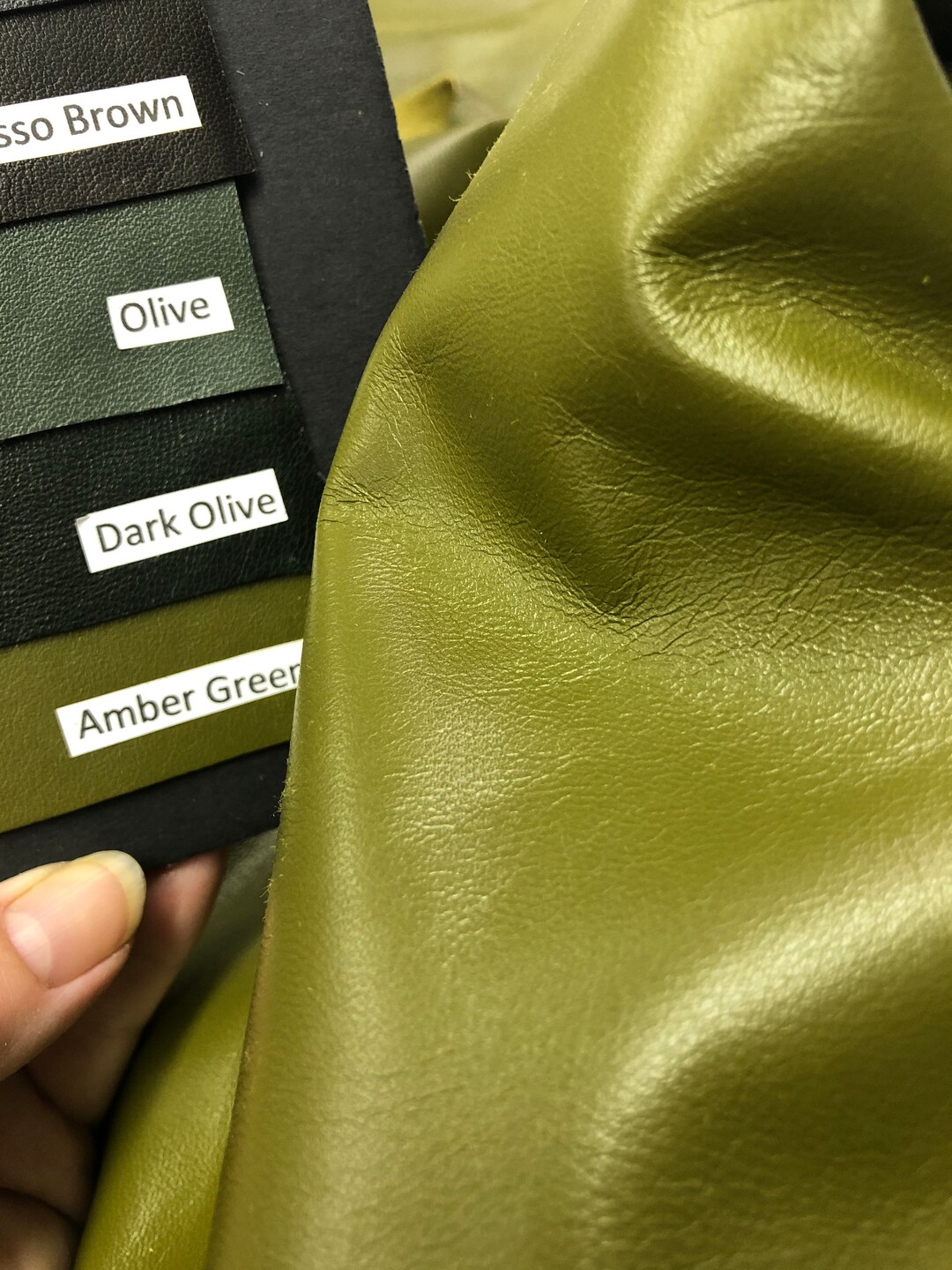 GENUINE LEATHER AMBER Green Color,"superb M 7005",top Quality Superb ...