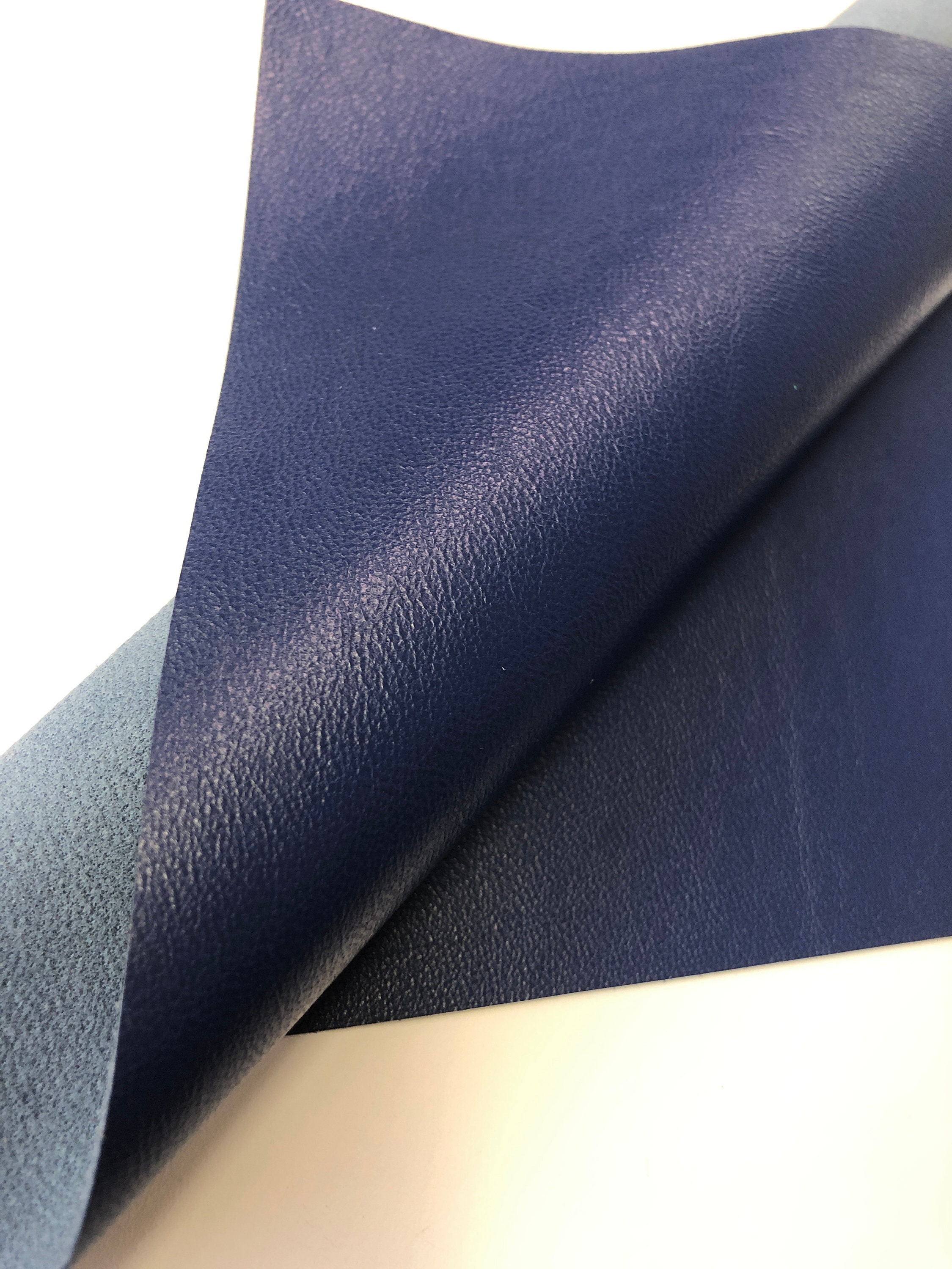 Dark Blue LEATHER Midnight Blue LEATHER Leather Sheet | Etsy
