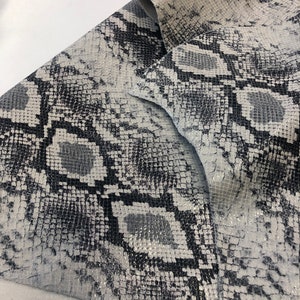 SNAKE LEATHER Python 9"x9" Snakeskin Print Calfskin Leather/thickness 2 ...