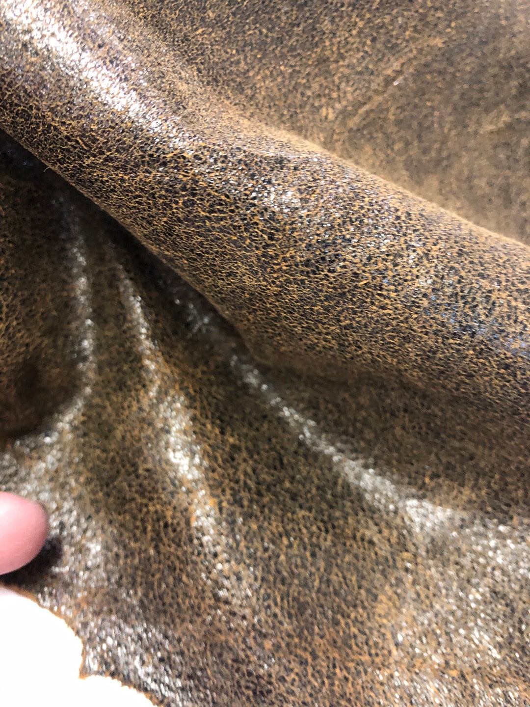 OLD BROWN DISTRESSED Leather/antique Brown Genuine Leather/tan Back ...