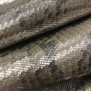 PYTHON GENUINE SKIN Silver Wash on Natural Python Skin, Choose the Size ...