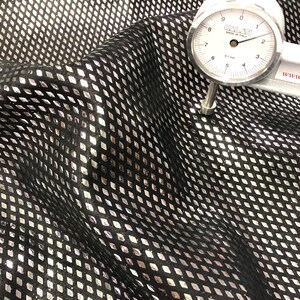 LEATHER SHINY METALLIC Silver Black Calfskin Suede/metallic Leather ...