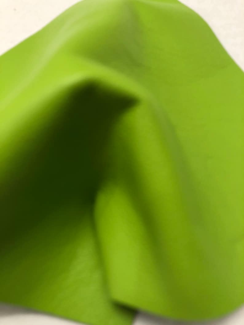 LEATHER NEON GREEN/ Genuine Leather Sheets Superb Leather | Etsy