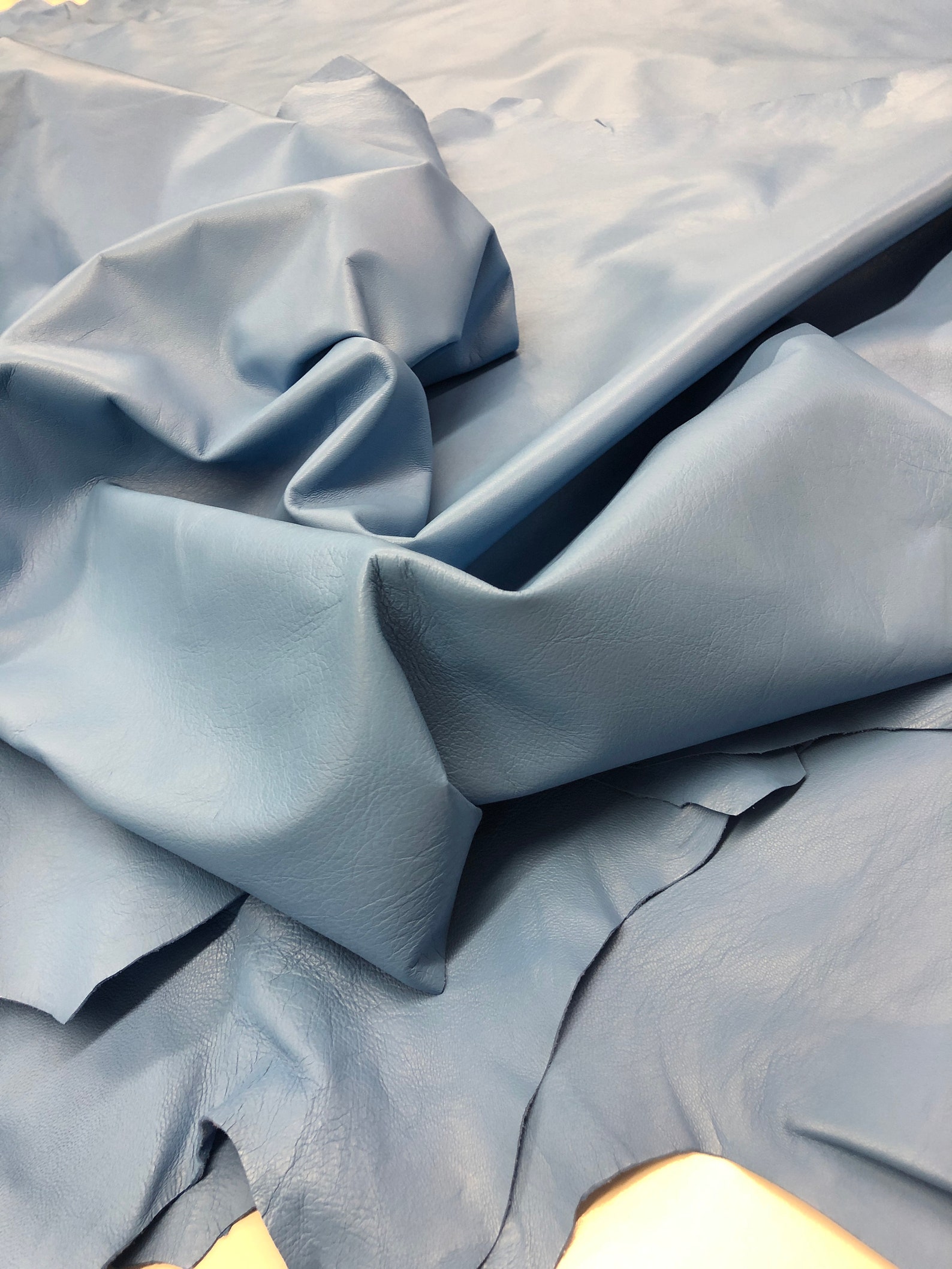 BEAUTIFUL LEATHER /SKY Blue Nappa Lamb Skins/blue Lambskin - Etsy