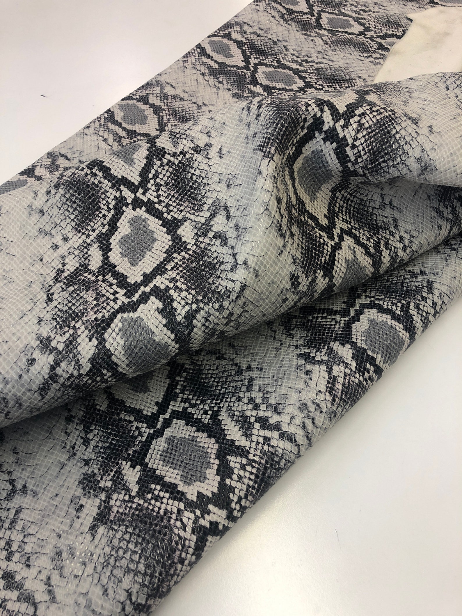 SNAKE LEATHER Python 9x9 Snakeskin Print Calfskin | Etsy