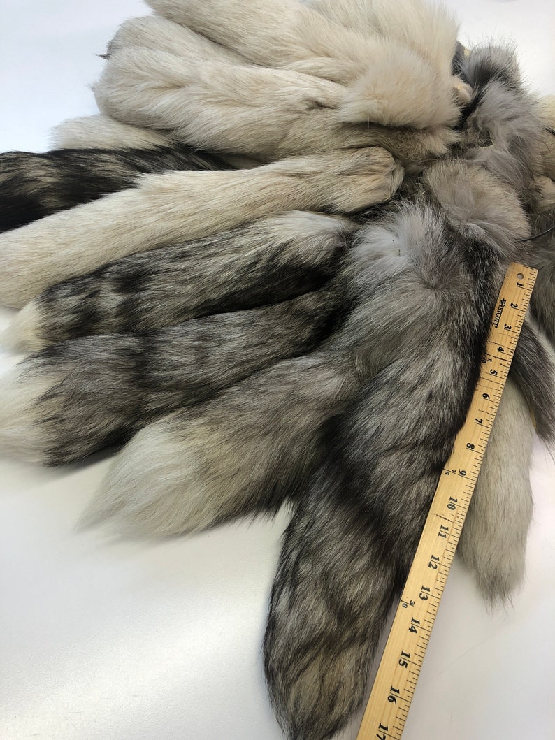 Fox Tails Silver Fox Tail Cream Fox Tails Average Length | Etsy