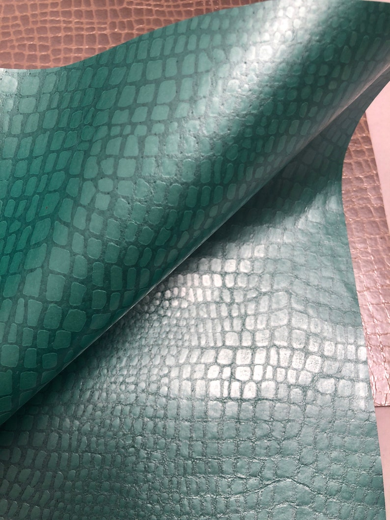 PEARL METALLIC CROCO Print Choose Your Color Turquoise, Pale Gold ...