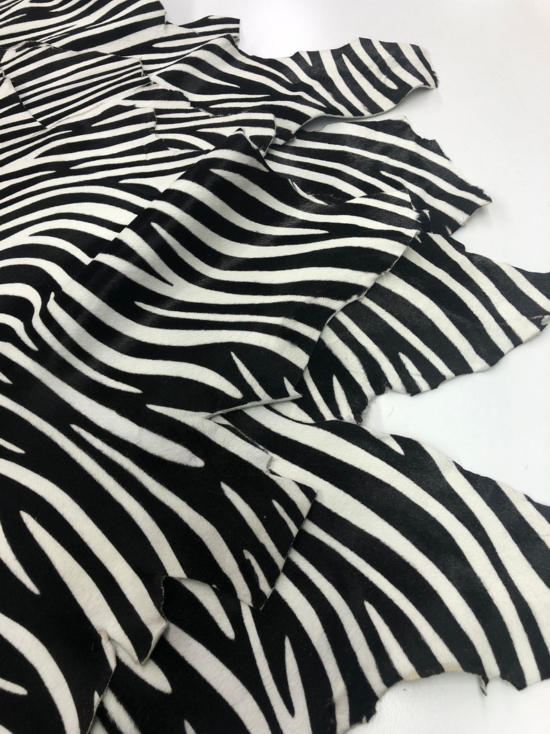 White Black Zebra HAIR on CALF Calfskin Zebra Print/ Tan - Etsy