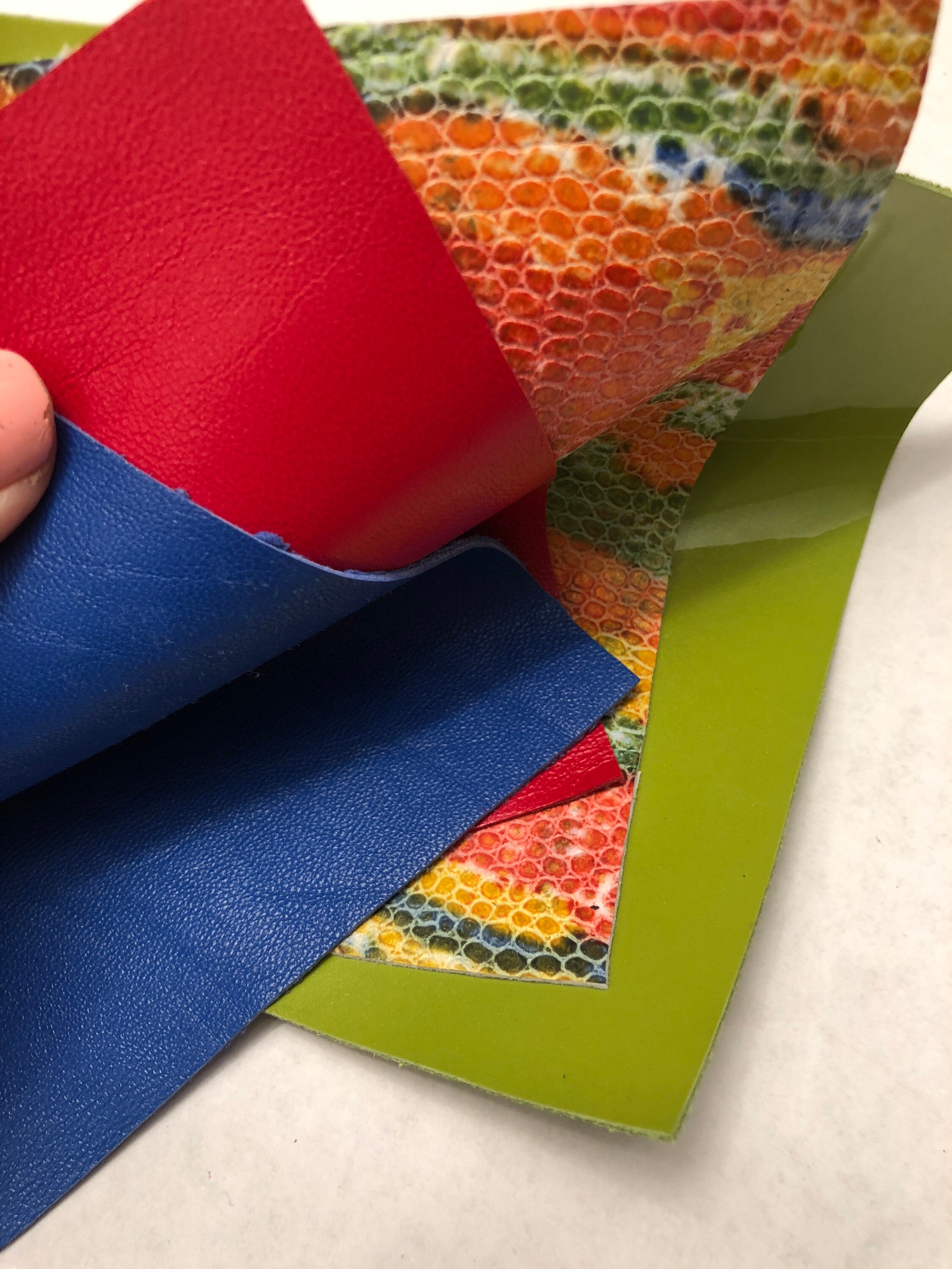 LEATHER GENUINE Bright Colors 4 PACK Genuine Leather Sheets of - Etsy ...