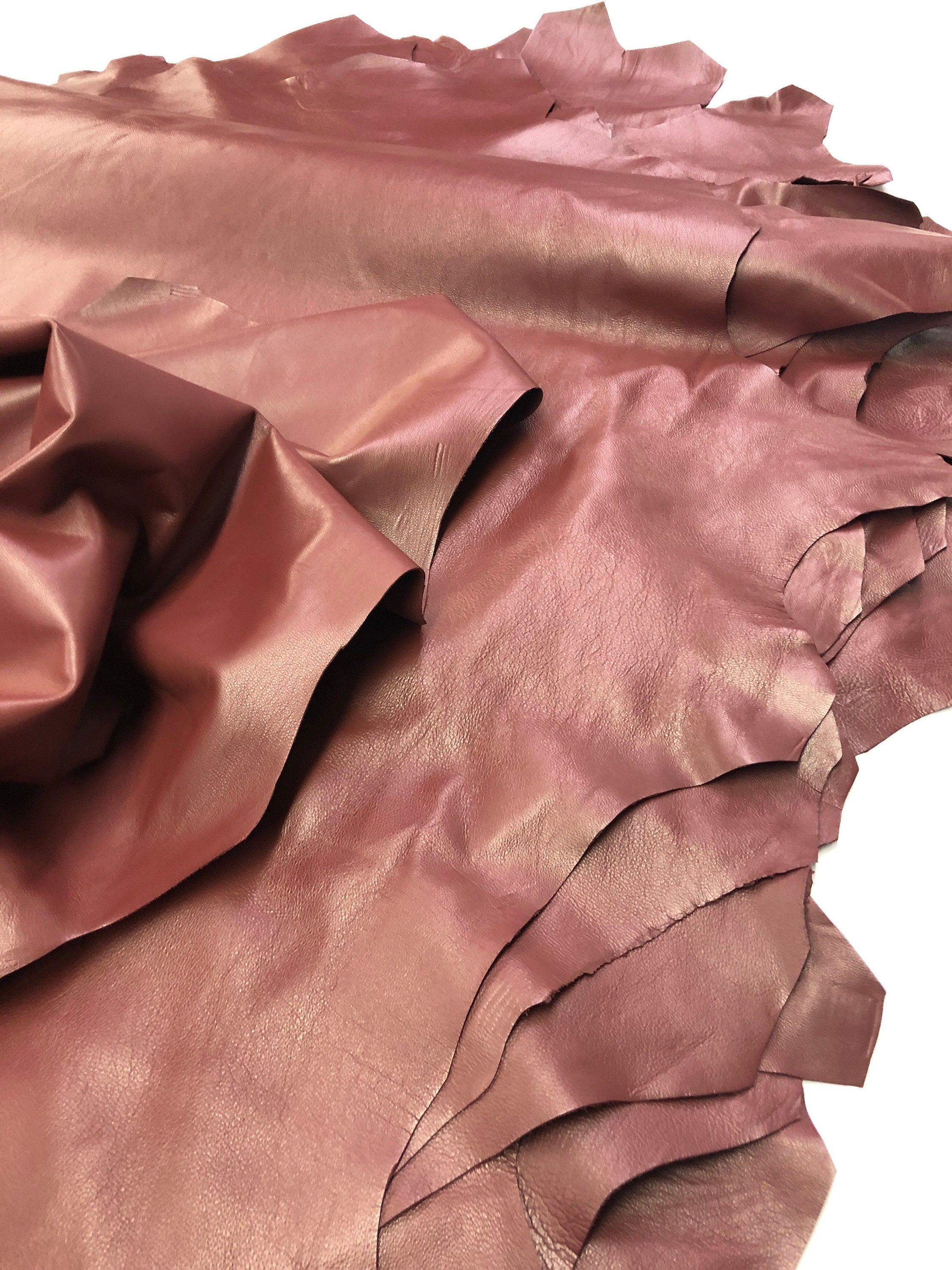 WINE LEATHER SKINS/ Dark Red Lambskin Leather/ Buttery Soft Genuine ...