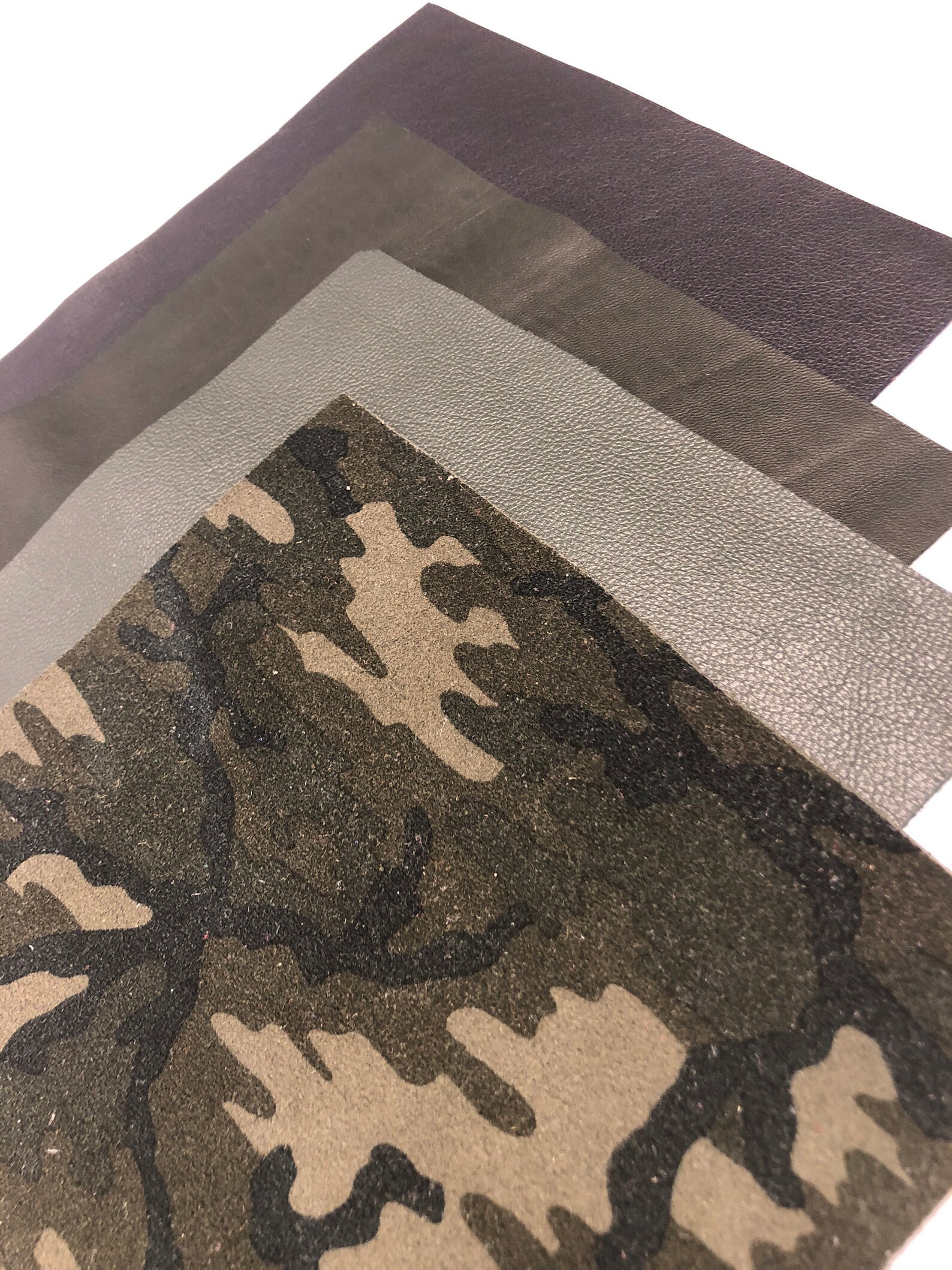 CAMO ARMY Olive/black Genuine Leather Suede/soft Lightweight | Etsy