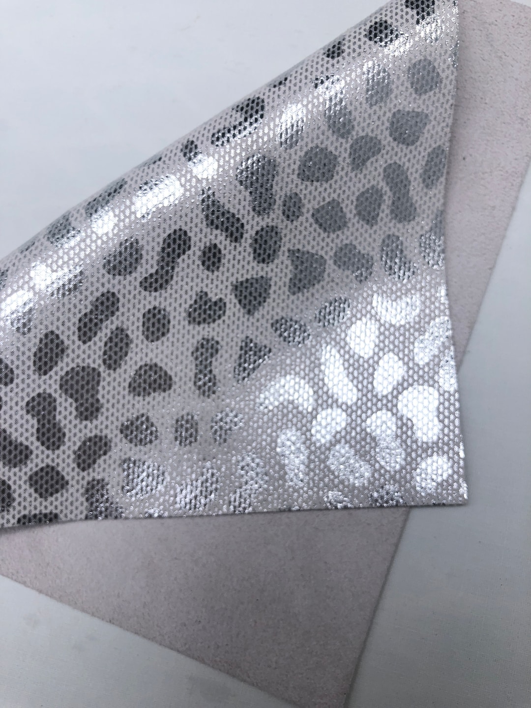 LEATHER 8"x10" SUEDE Calfskin White Silver Spots/thickness 1.2-1.5mm - Etsy