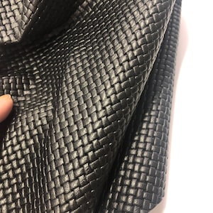 LEATHER 8"x10"basketweave Embossed Leather/leather Weave/leather Hide ...