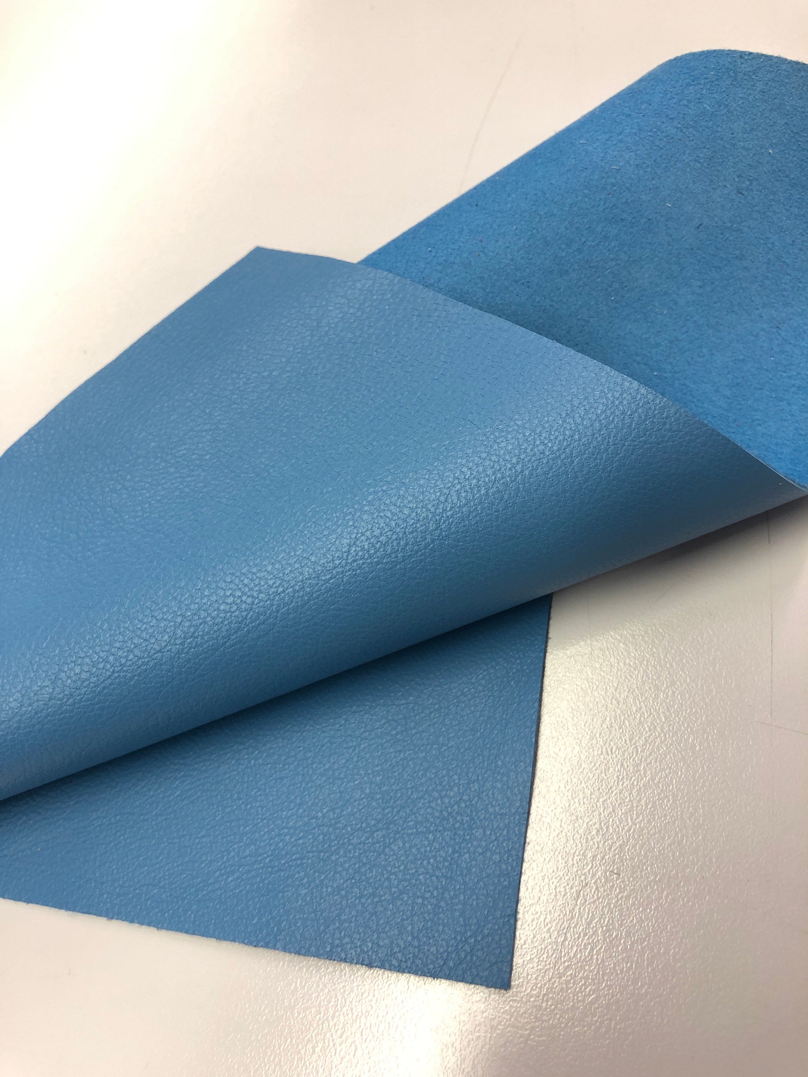 Blue LEATHER 10x10 Sky Blue LEATHER Blue Leather Sheet | Etsy