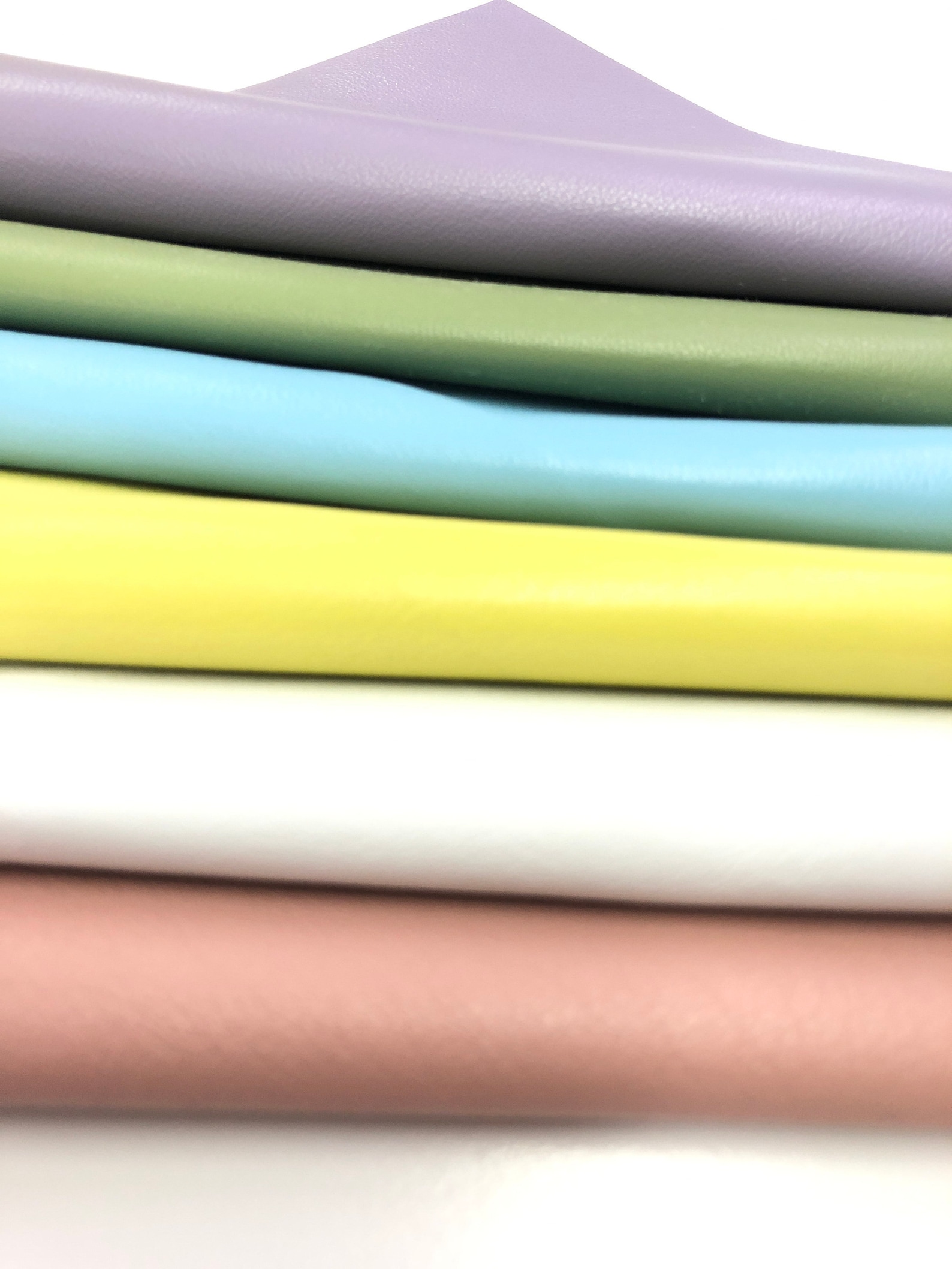 LEATHER NEW Pastel Colors LEATHER Set of 6 Colors Pink, White, Light ...