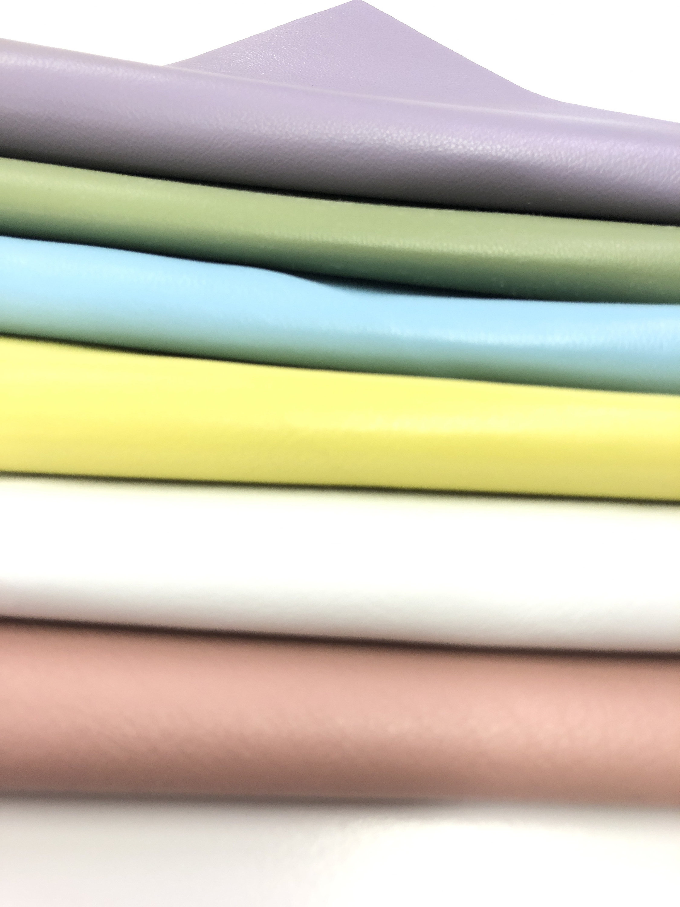 LEATHER NEW Pastel Colors LEATHER Set of 6 Colors Pink, White, Light ...