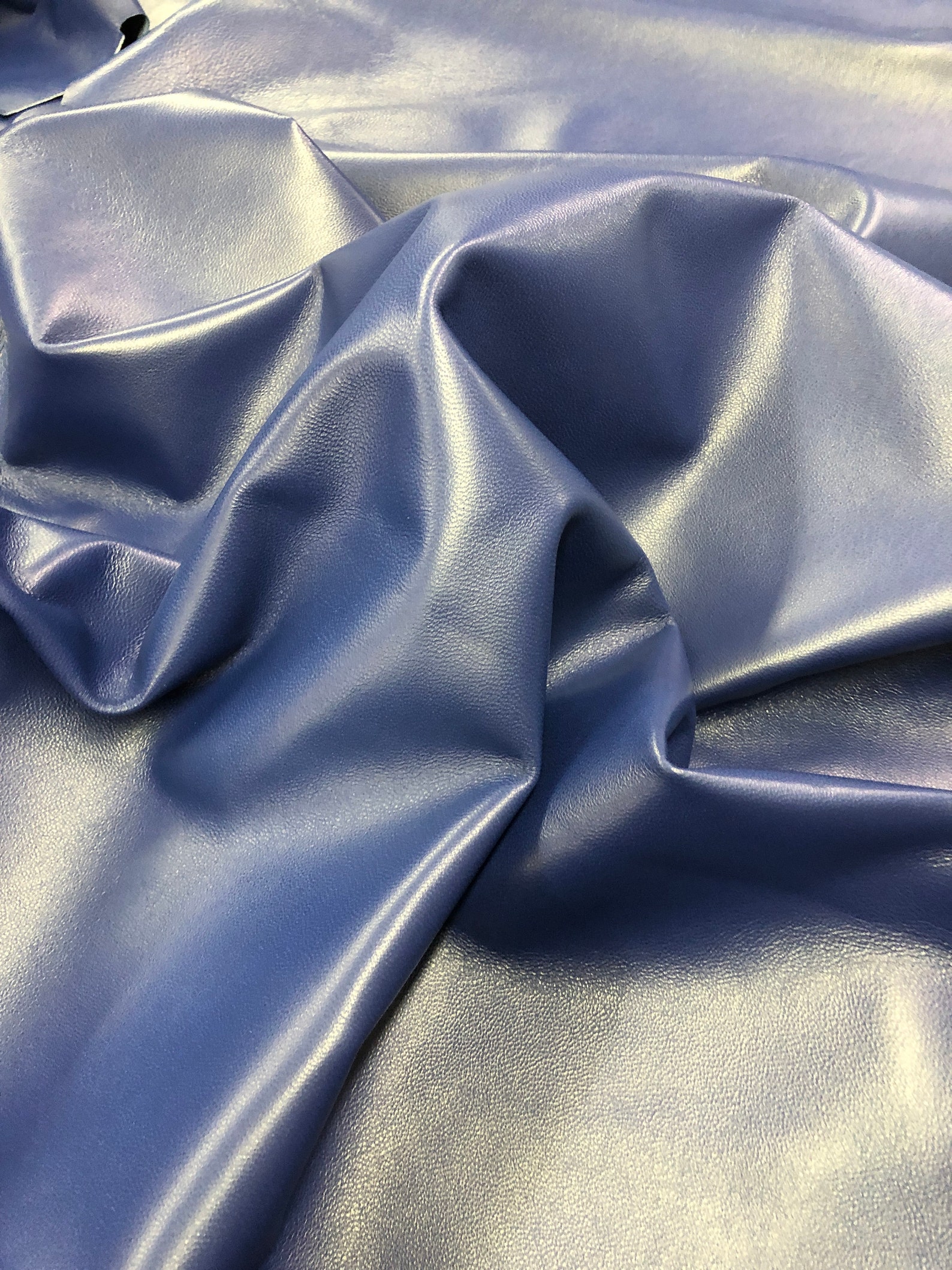 NAVY Dark Blue LEATHER SKINS/ Midnight Blue Lambskin Leather - Etsy