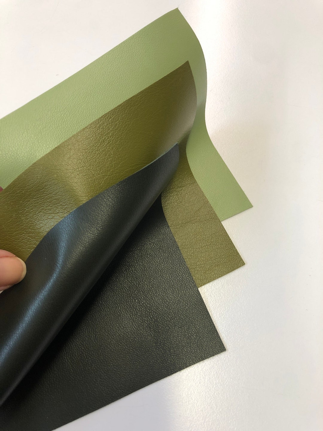 LEATHER GREEN, 8"x10" Jade Green Leather Sheet, Olive Green Leather ...