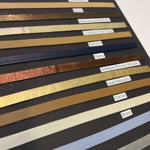 LEATHER 1/2" Double Folded Decorative Leather Trim by the Yard/genuine ...