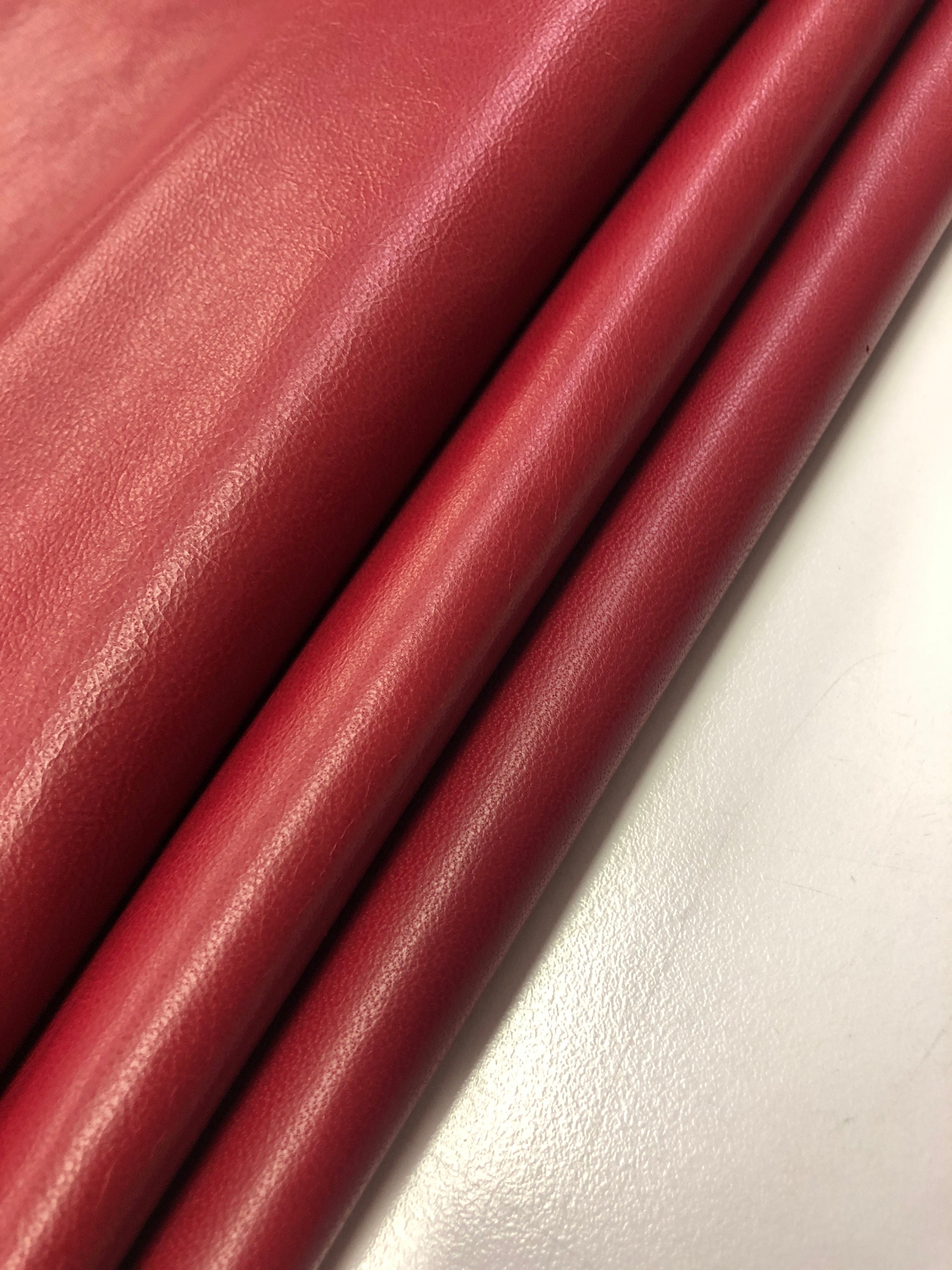 Fall Red LEATHER Skins/dark RED Leather Skins/top Lambskin | Etsy