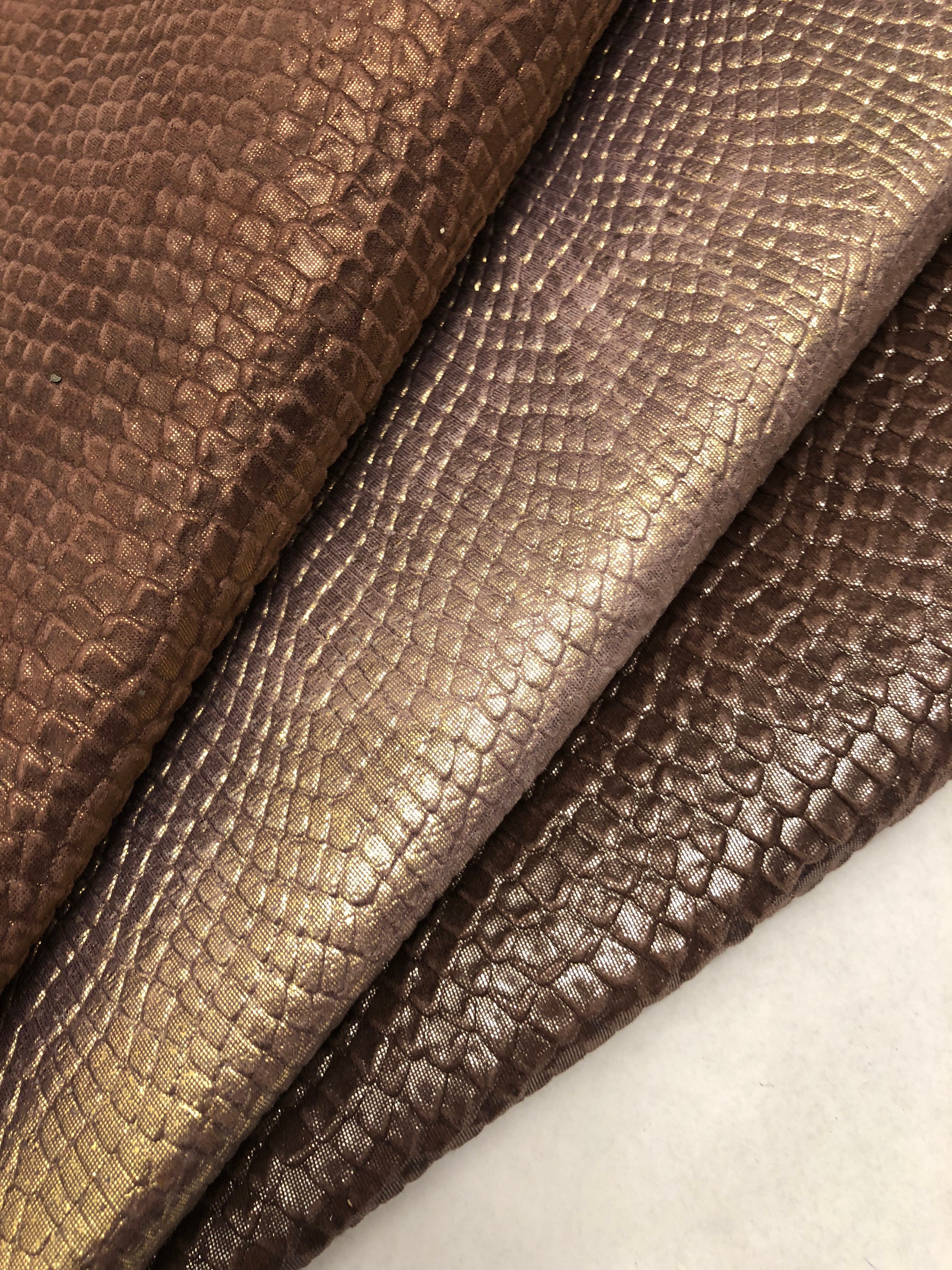 THE MOST AMAZING Shimmering Snakeskin Scale in Soft Bronze, Soft Gold ...