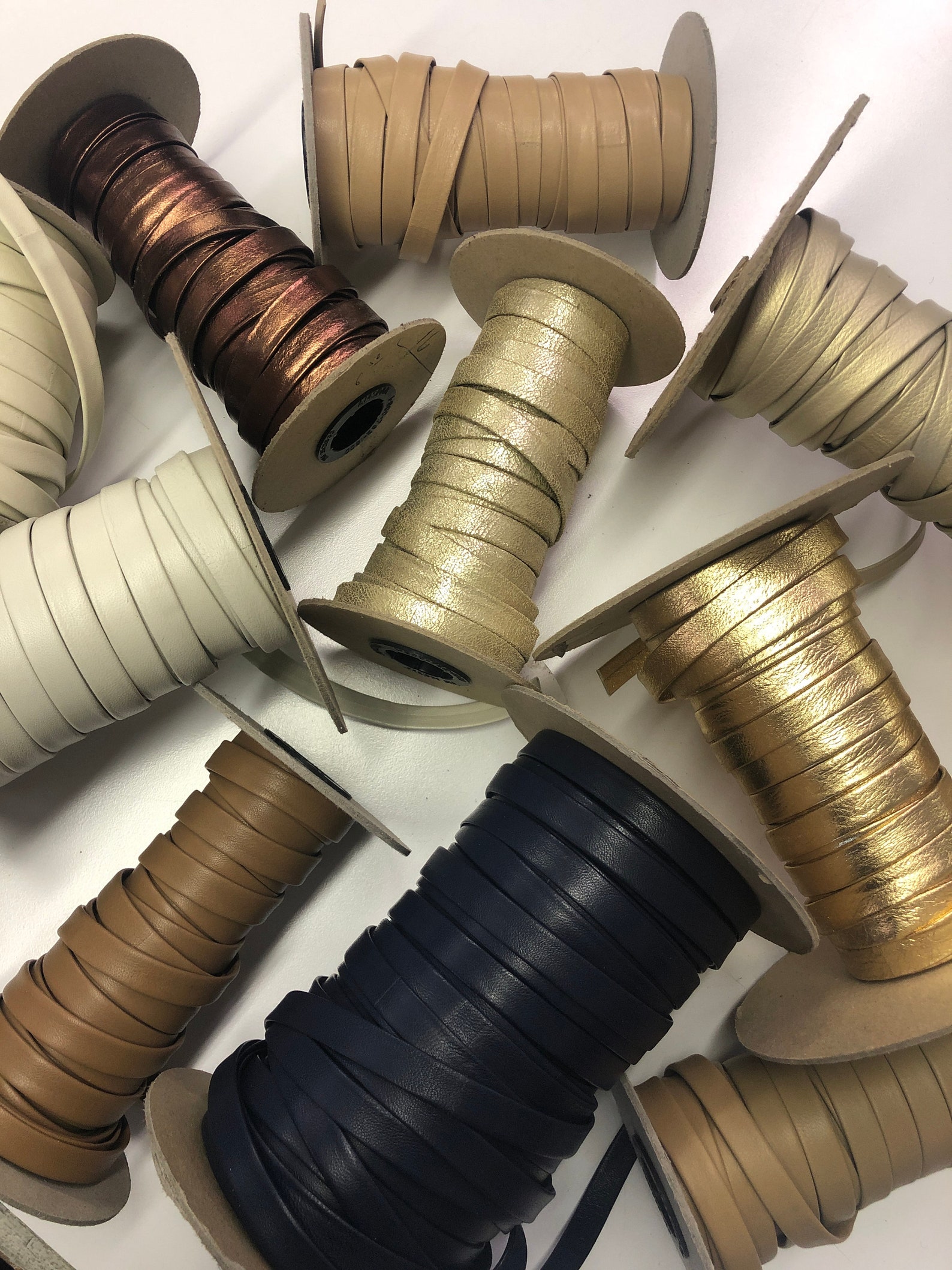 LEATHER 1/2" Double Folded Decorative Leather Trim by the Yard/genuine ...