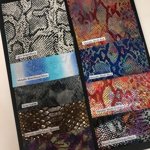 LEATHER SKINS PYTHON Print/genuine Leather Multi Metallic Red/blue ...