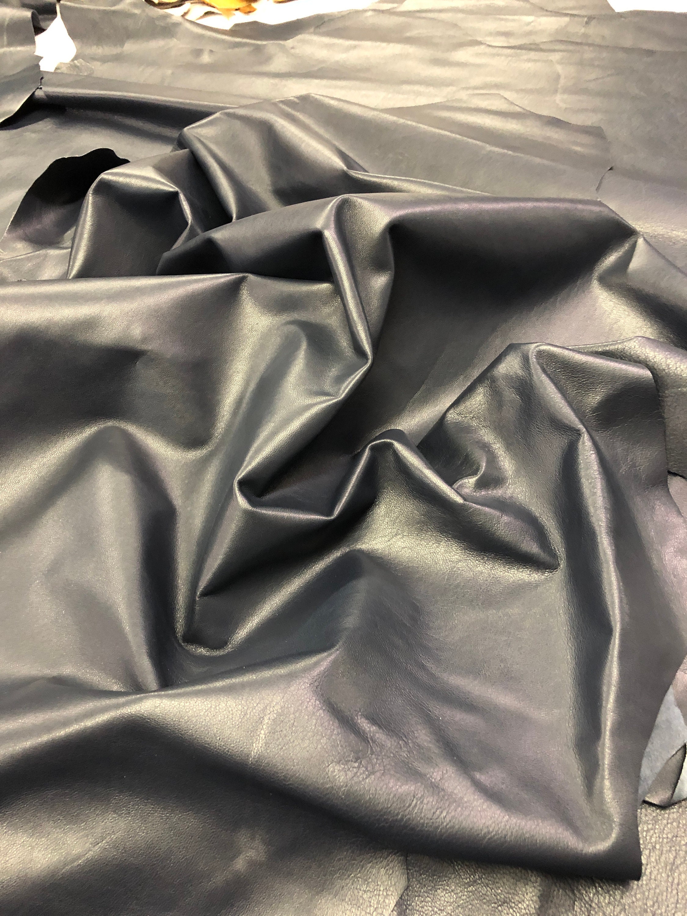 NAVY Blue LEATHER Skins/dark Blue Lambskin Leather - Etsy UK