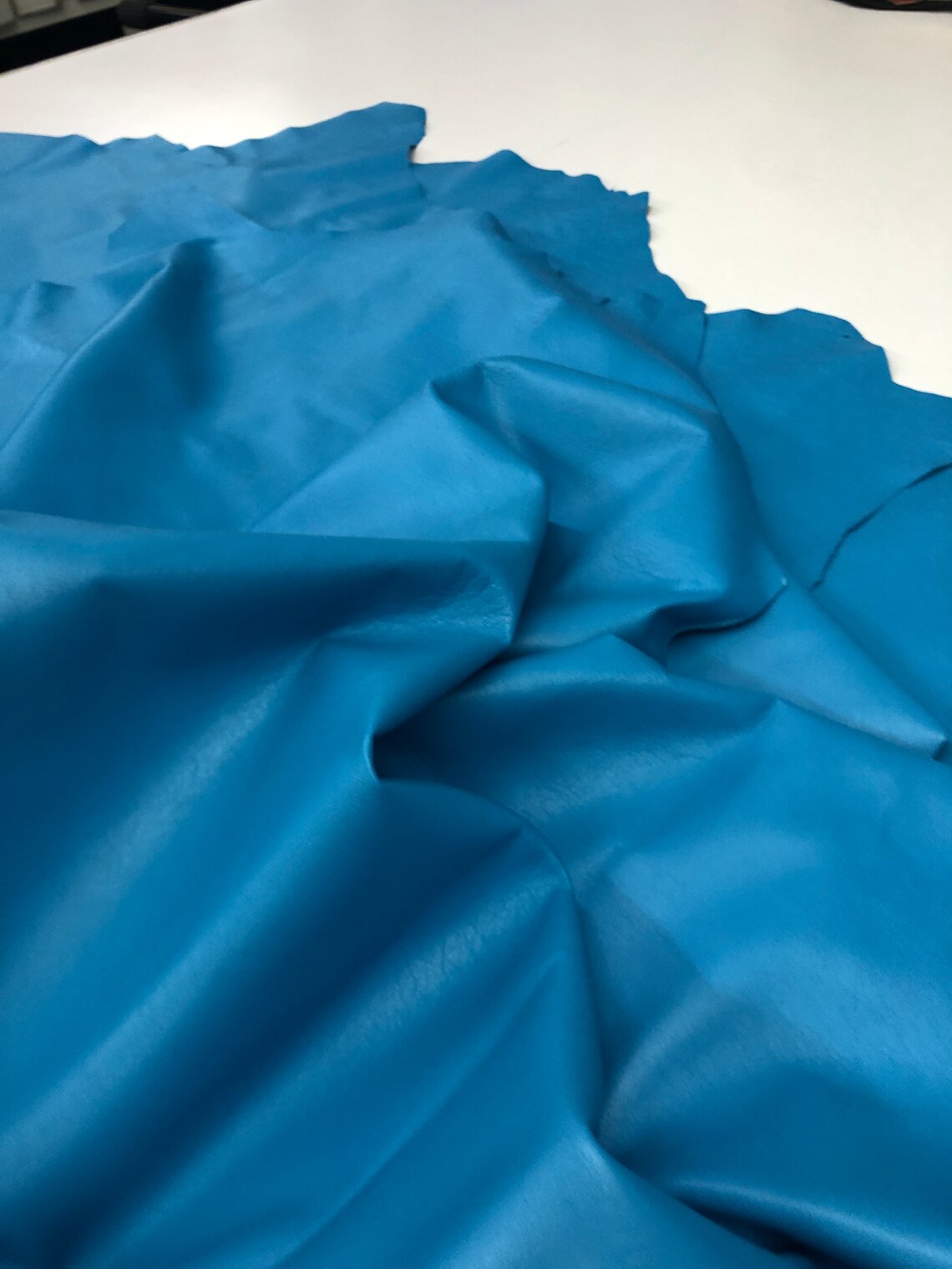 TURQUOISE LEATHER Skins/lambskin Leather/ Buttery Soft Genuine Leather ...