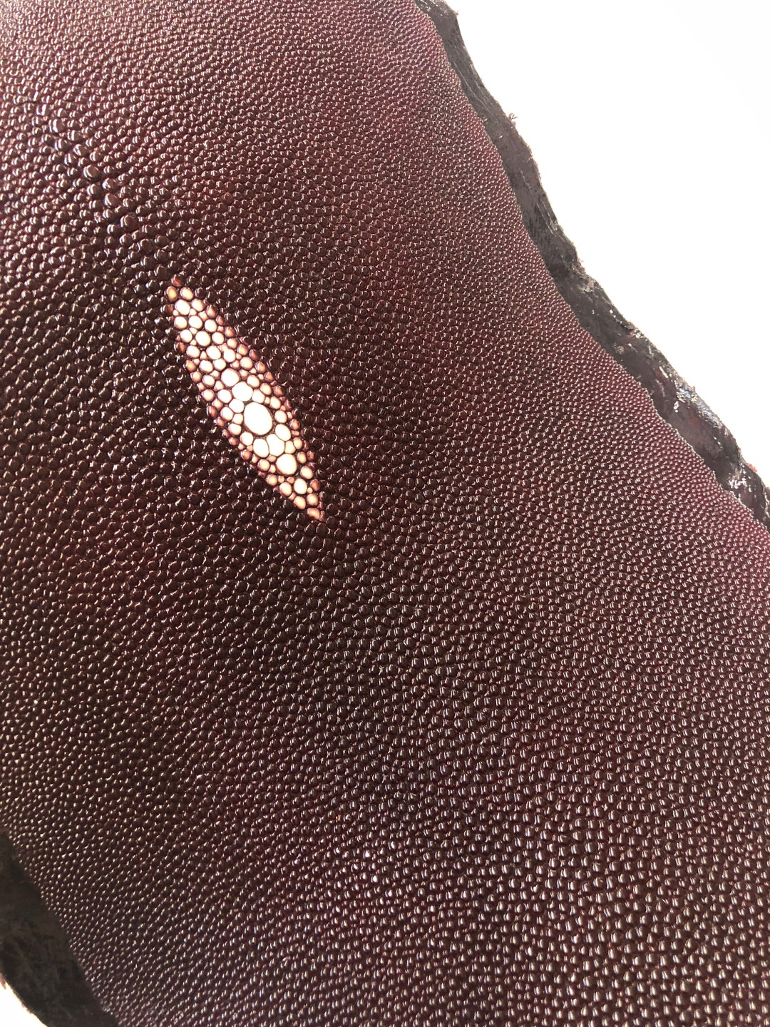 WINE STINGRAY Genuine Real Exotic Skin Stingray LEATHER Hide Skins ...