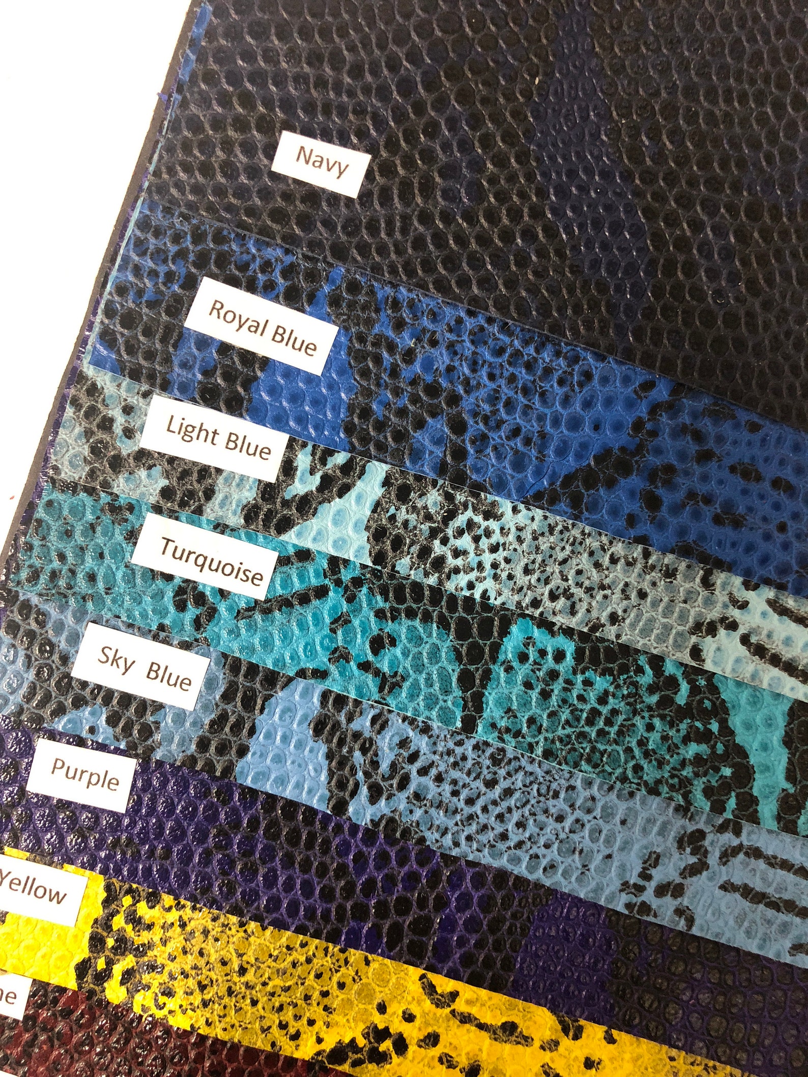 LEATHER SNAKE Pythonmost Realistic Print Genuine Leather - Etsy