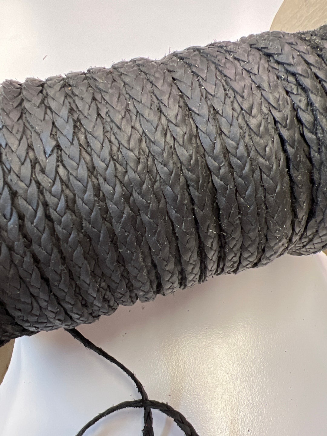BRAID Flat 1/4” Leather Braid LEATHER Leather Lace, Leather Straps for ...