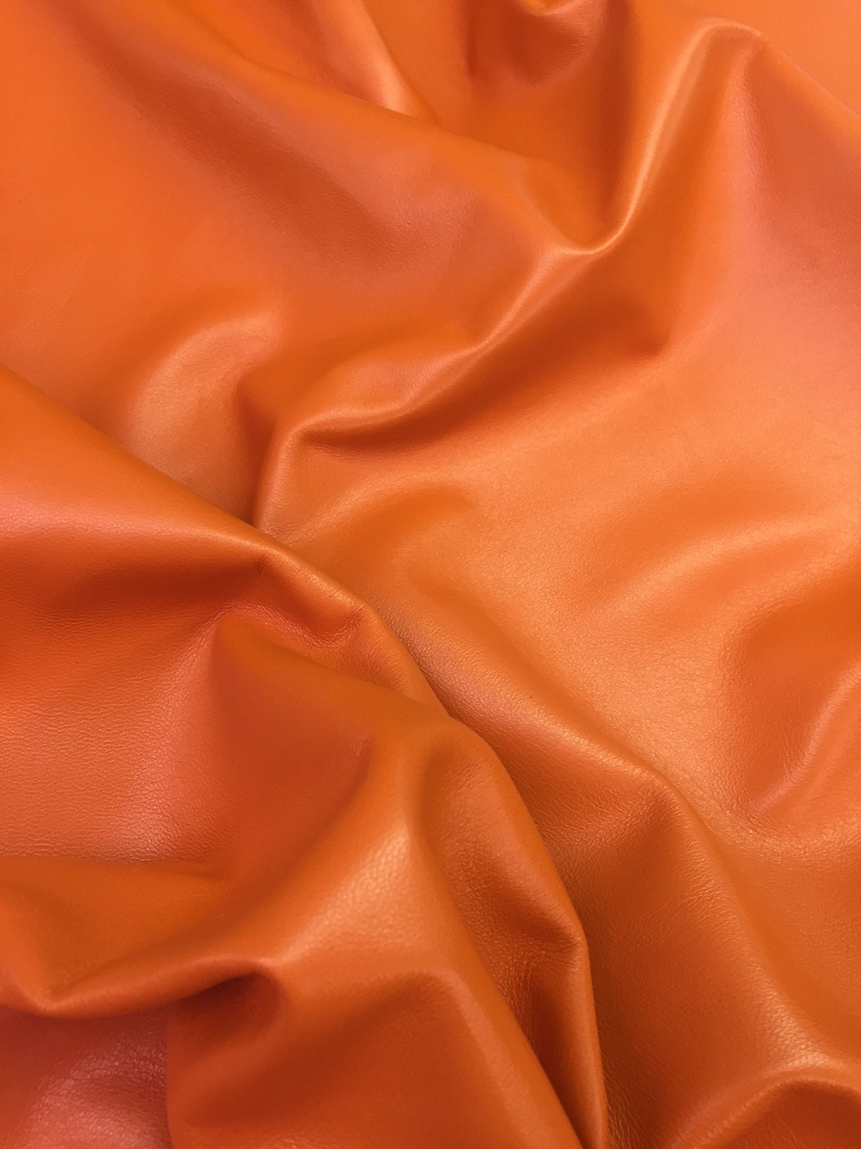 ORANGE LEATHER Sheet/bright Orange Genuine Lightweight - Etsy