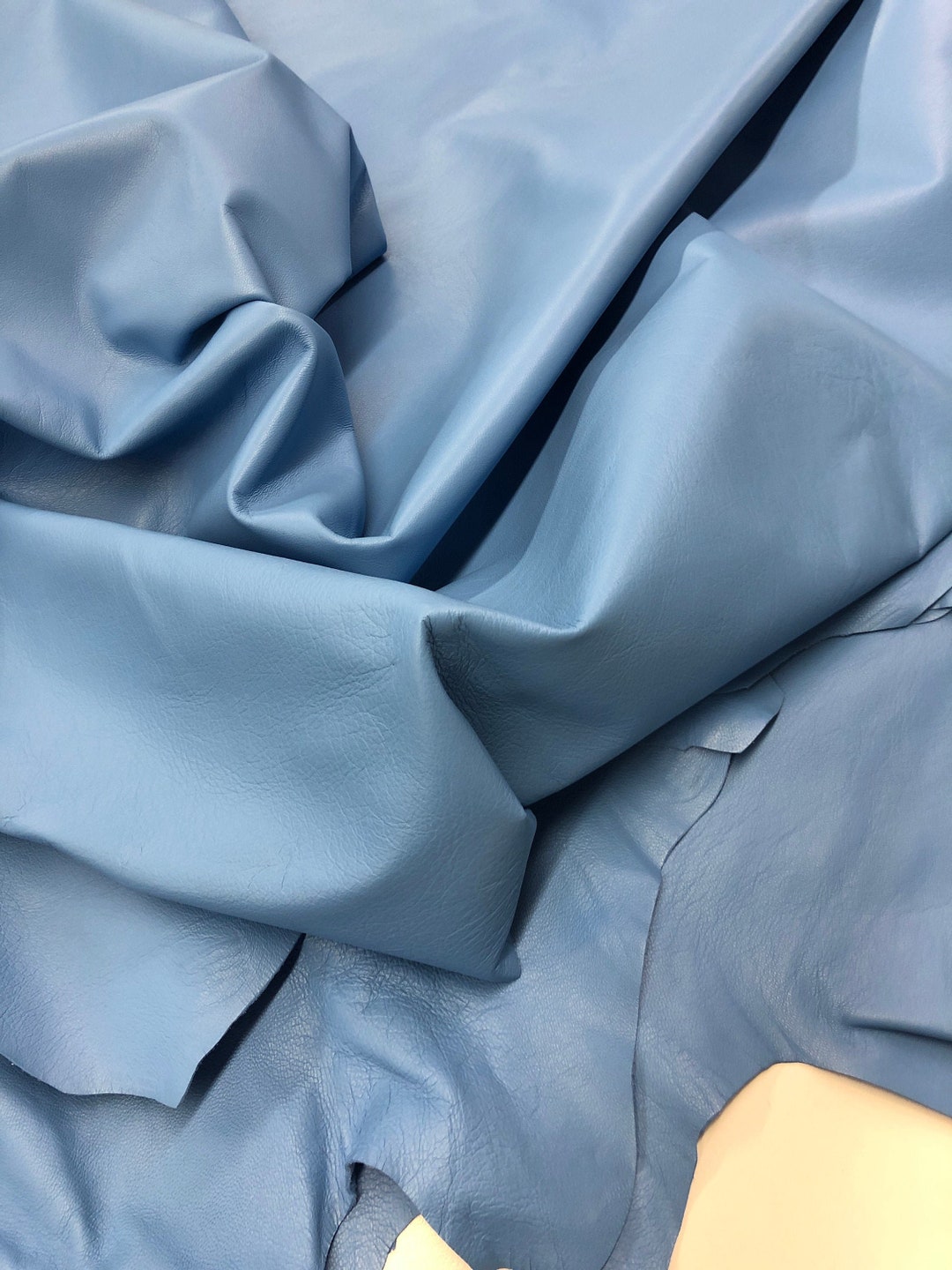 LEATHER 8"x10" SKY BLUE Real Leather Skins/ Blue Lambskin Leather ...
