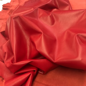 RED LEATHER , Genuine Leather Sheet, Top Quality Leather, Choose Your ...