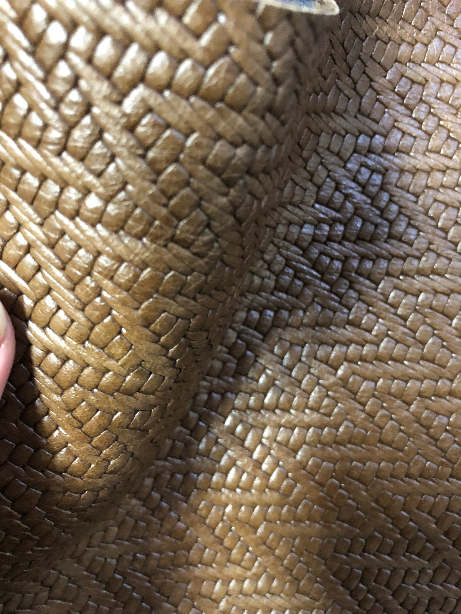 LEATHER BASKETWEAVE Large Pattern Zig Zag Braided - Etsy