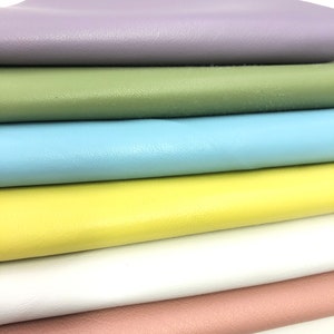 LEATHER NEW Pastel Colors LEATHER Set of 6 Colors Pink, White, Light ...