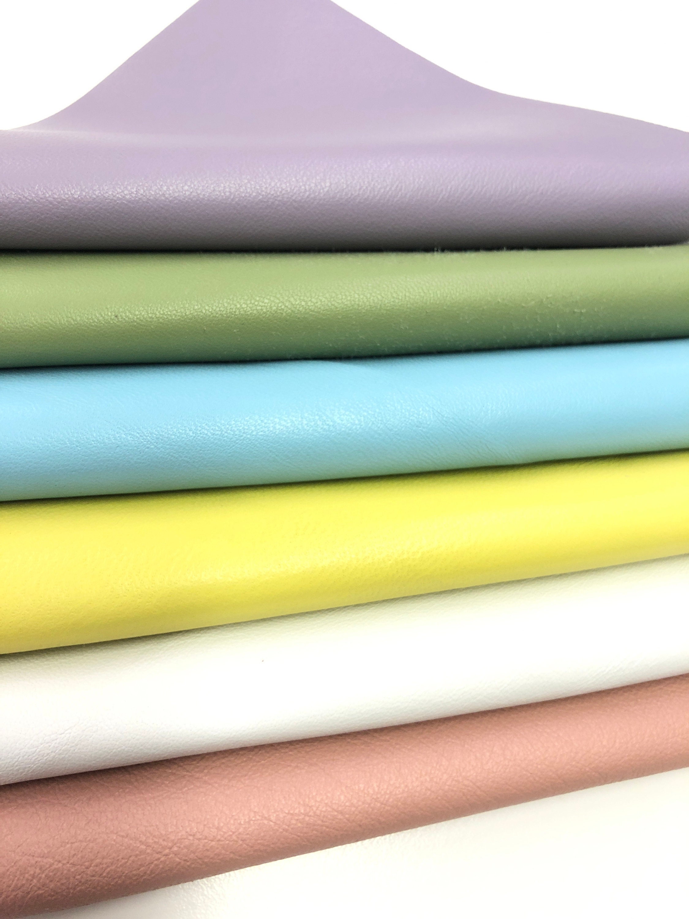 LEATHER NEW Pastel Colors LEATHER Set of 6 Colors Pink, White, Light ...