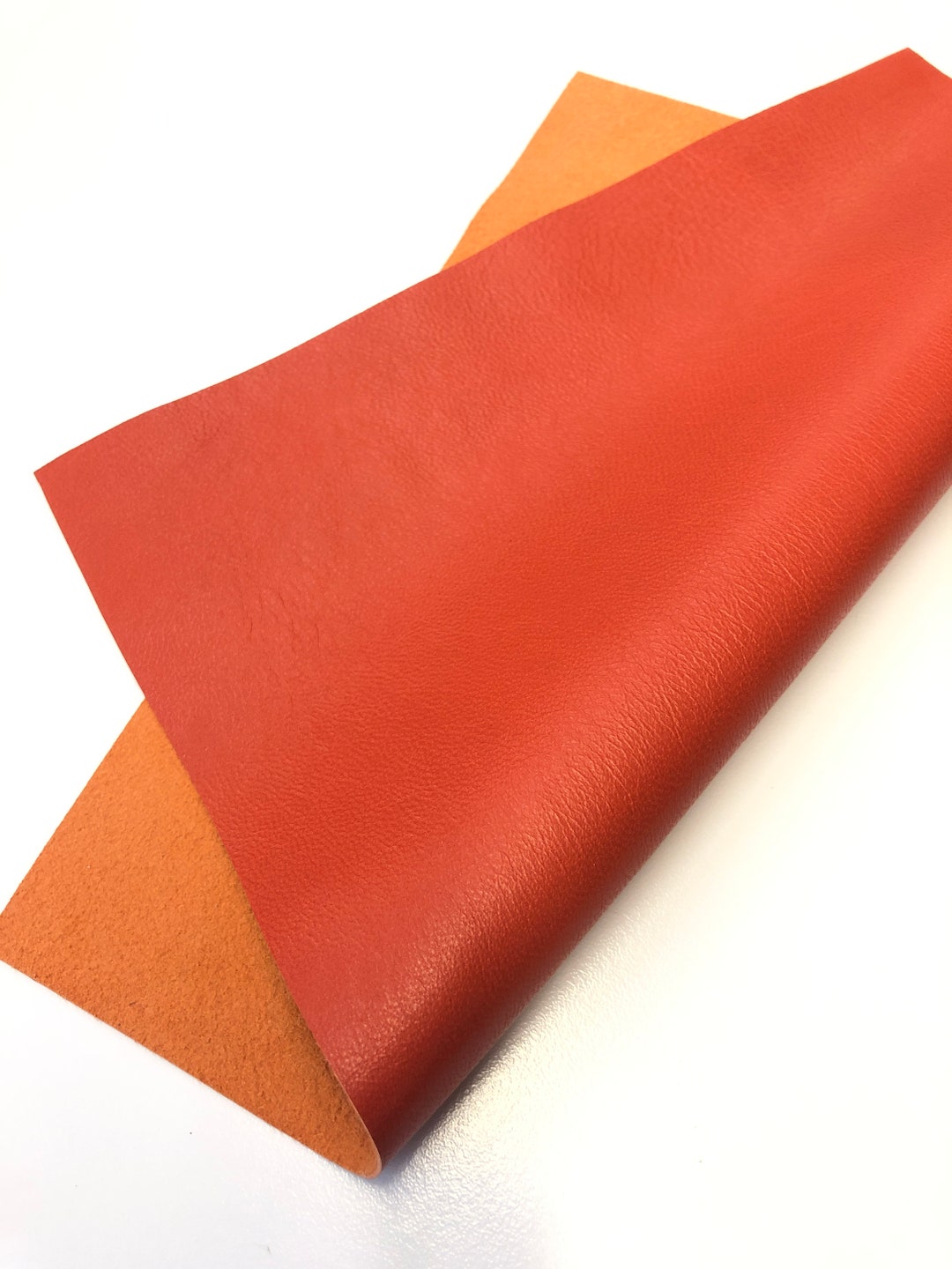 LEATHER Orange LEATHER, Leather Sheet, Leather Skins/variety Leather ...