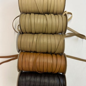 LEATHER 1/2" Double Folded Decorative Leather Trim by the Yard/genuine ...