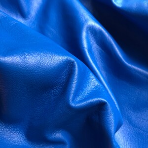 ROYAL BLUE SUPERB Soft Supple Genuine Leather,leather Sheet,leather Scrap, Italian Lambskin, .06 ...