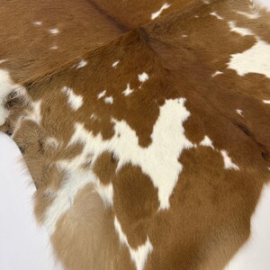 Dark Tan White HAIR on CALF Calfskin Print/ Natural Print on Hair on ...