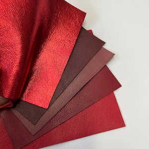 Red Leather/lambskin LEATHER, Leather Scrap, Leather Sheets, Thickness ...