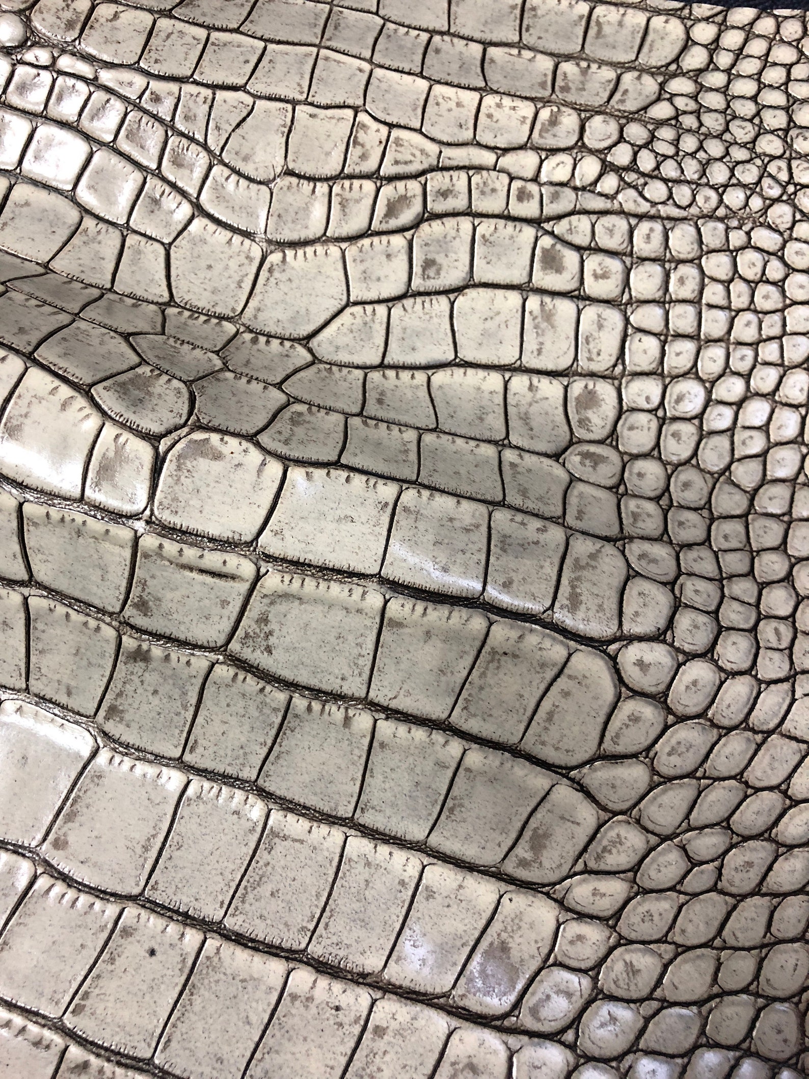 LEATHER GENUINE Leather Crocodile Alligator Embossed Leather,cowhide ...