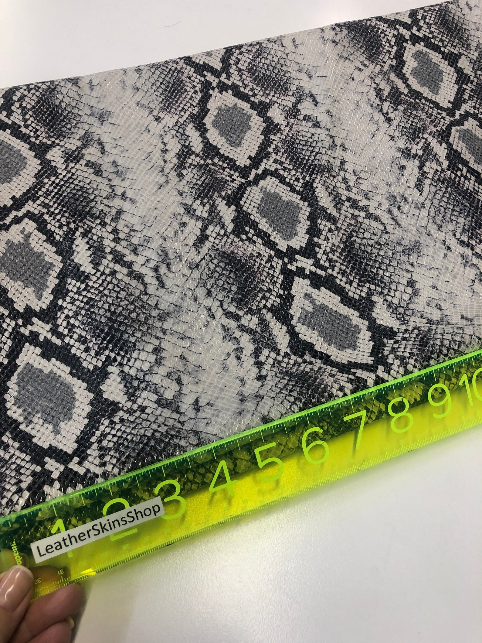 SNAKE LEATHER Python 9x9 Snakeskin Print Calfskin | Etsy