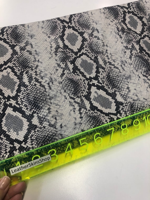 PYTHON LEATHER Realistic Looking Snakeskin Print Cowhide - Etsy